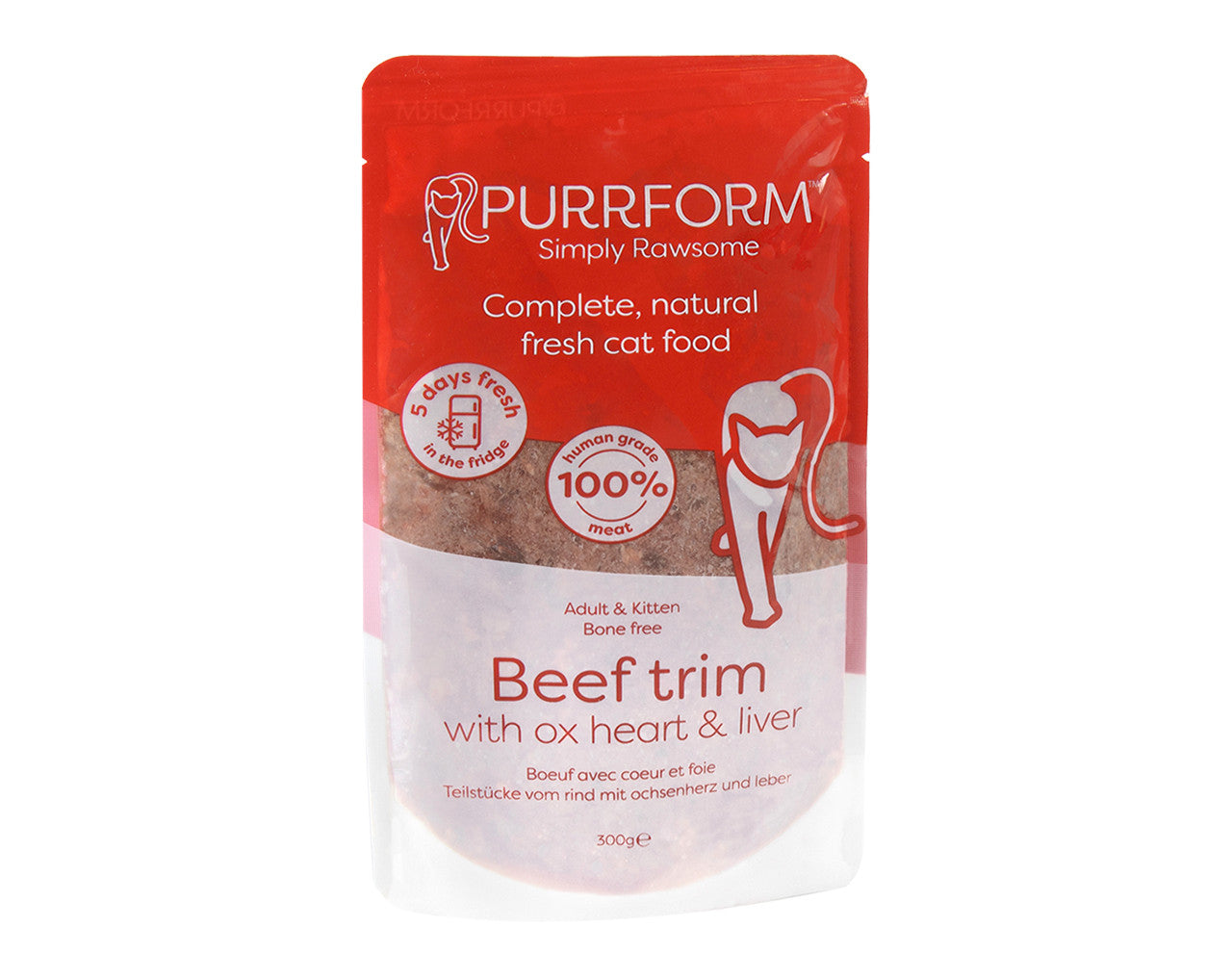 Purrform 5 Day Fresh Beef Trim with Ox Heart and Liver 300g – A Coombs ...