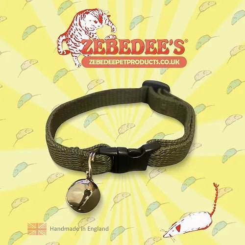 Zebedee's Classic Olive Green Cat Collar – A Coombs Pet Centre